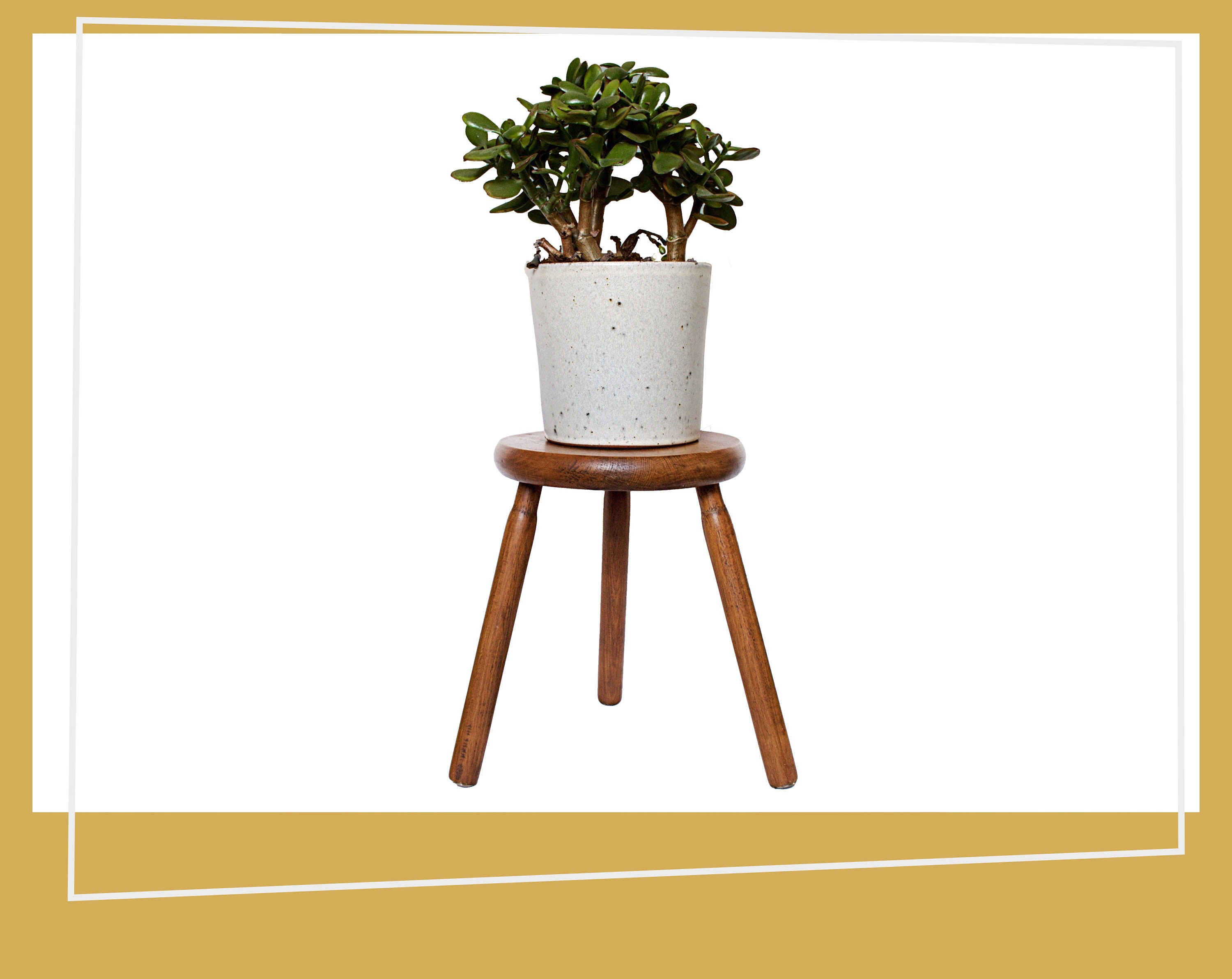 MCM Wooden Milkmaid Stool Low Plant Stand 1950s 1960s - Etsy