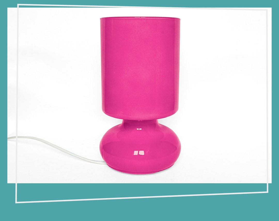 Ikea Lykta Hot Pink Desk Lamp 1990s Hot Pink Glass Mushroom Table Lamp ...