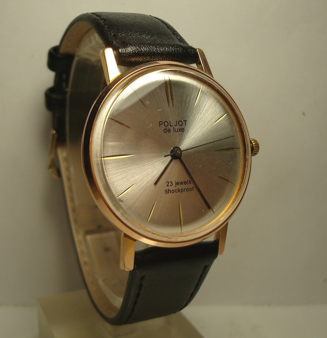 Men's Vintage Watch Poljot Watch Soviet Watch USSR Watch Poljot De Luxe ...