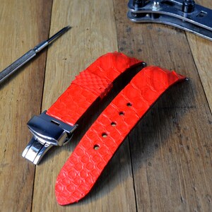 Watch Strap Genuine Python Band Leather Handmade Python Strap 16mm,18mm ...