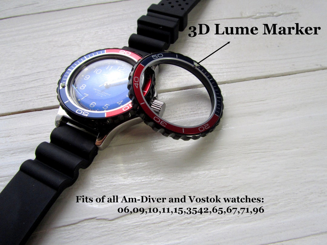 The Gearwheel Vostok Black Bezel Watch Custom Bezels Amphibia ...