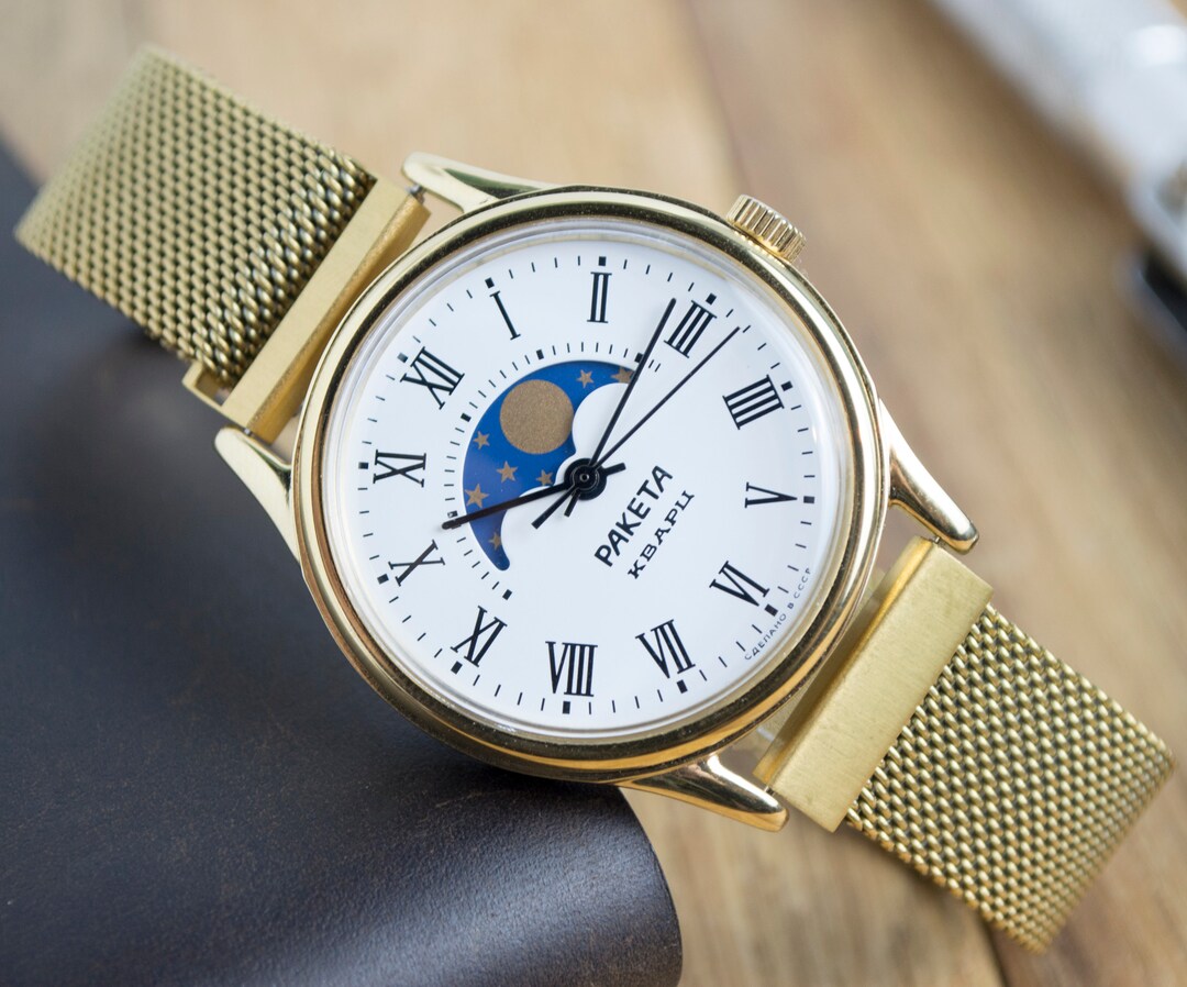 Men's Vintage Watch Raketa Watch Raketa Quartz Raketa Battery Watch ...