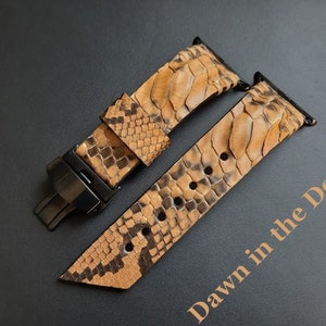 Apple Watch Strap Genuine Python Band Leather Watch Series 1 8 Ultra ...