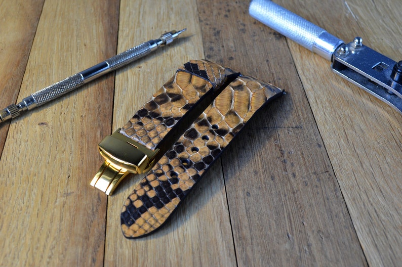 Watch Strap Genuine Python Band Leather Handmade Python - Etsy