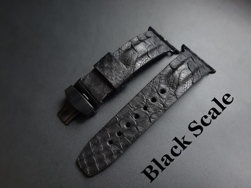 Apple Watch Strap Genuine Python Band Leather Watch Series - Etsy