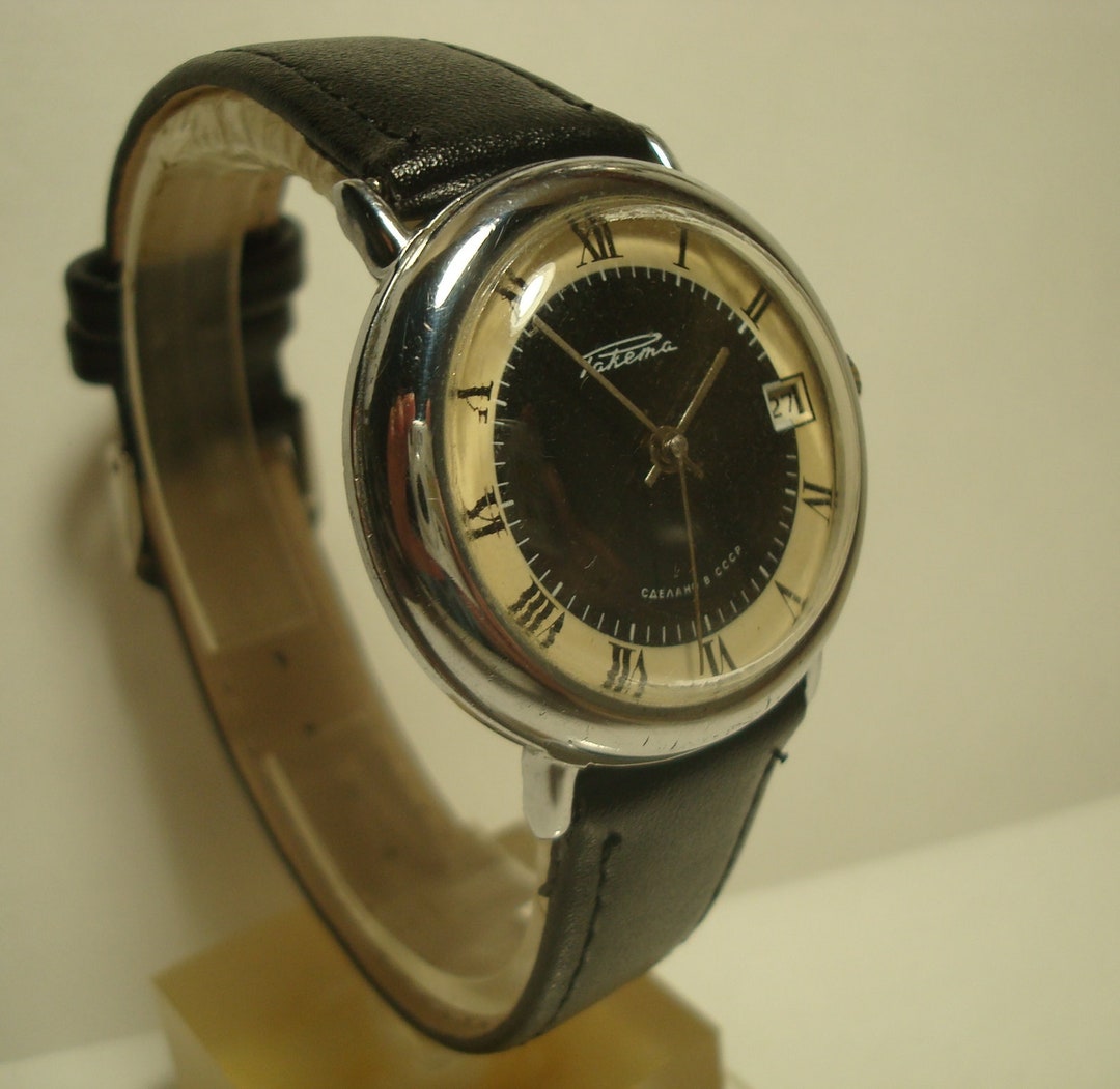 Men's Vintage Watch Raketa USSR Watch Soviet Watch Ruby Jewels Watch ...