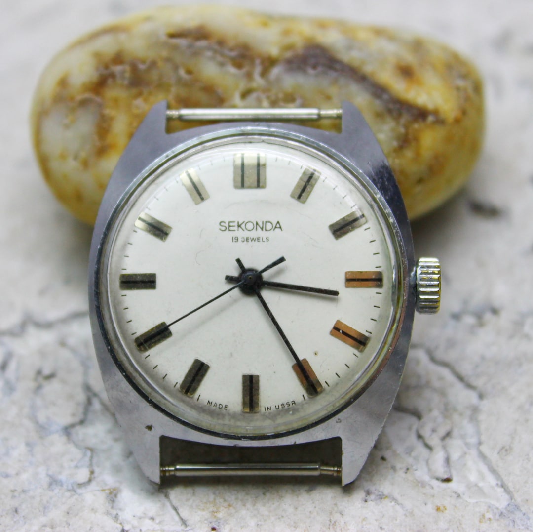 Men's Vintage Watch Raketa Seconda Watch Soviet Watch Seconda Watch ...