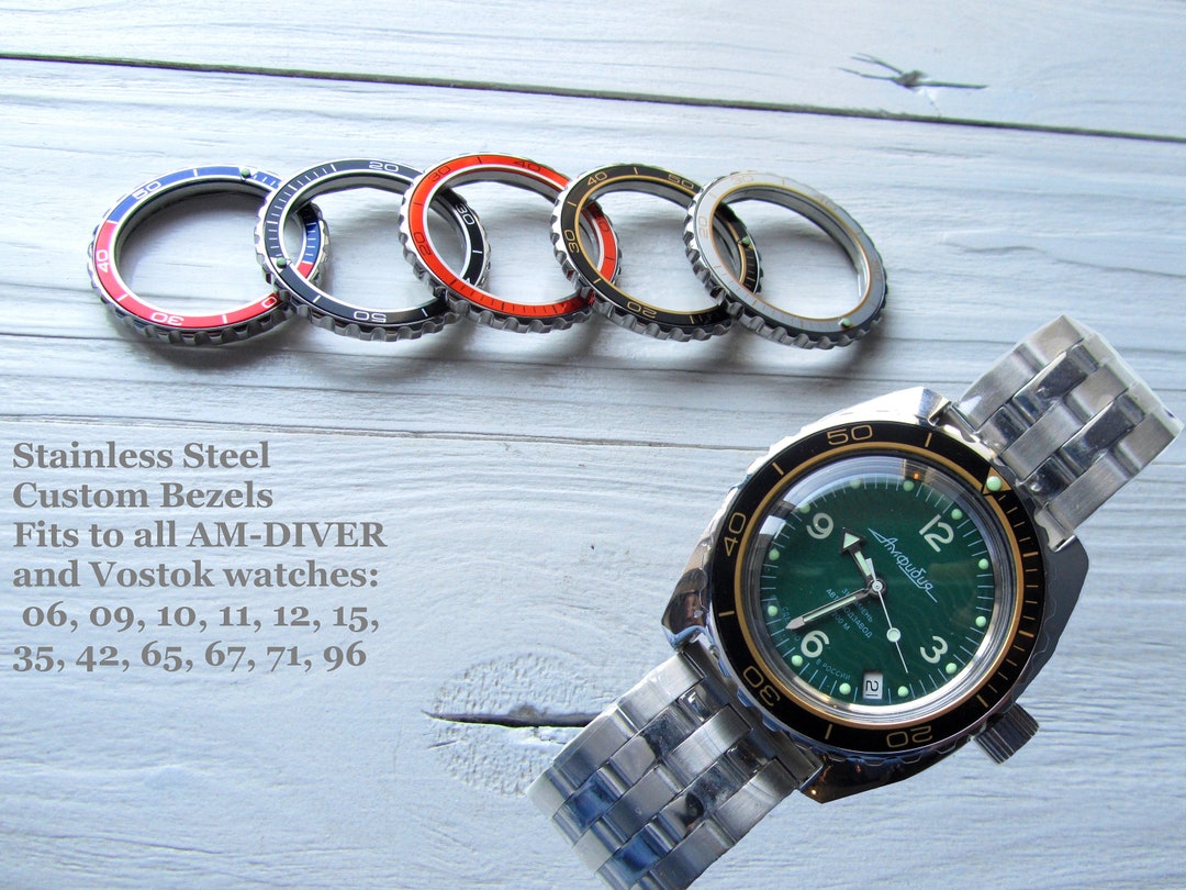 The Gearwheel Vostok Bezel Watch Custom Bezels Amphibia & Komandirskie ...