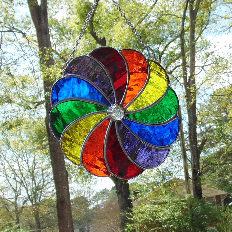 Stained Glass Pinwheel Pattern - Etsy