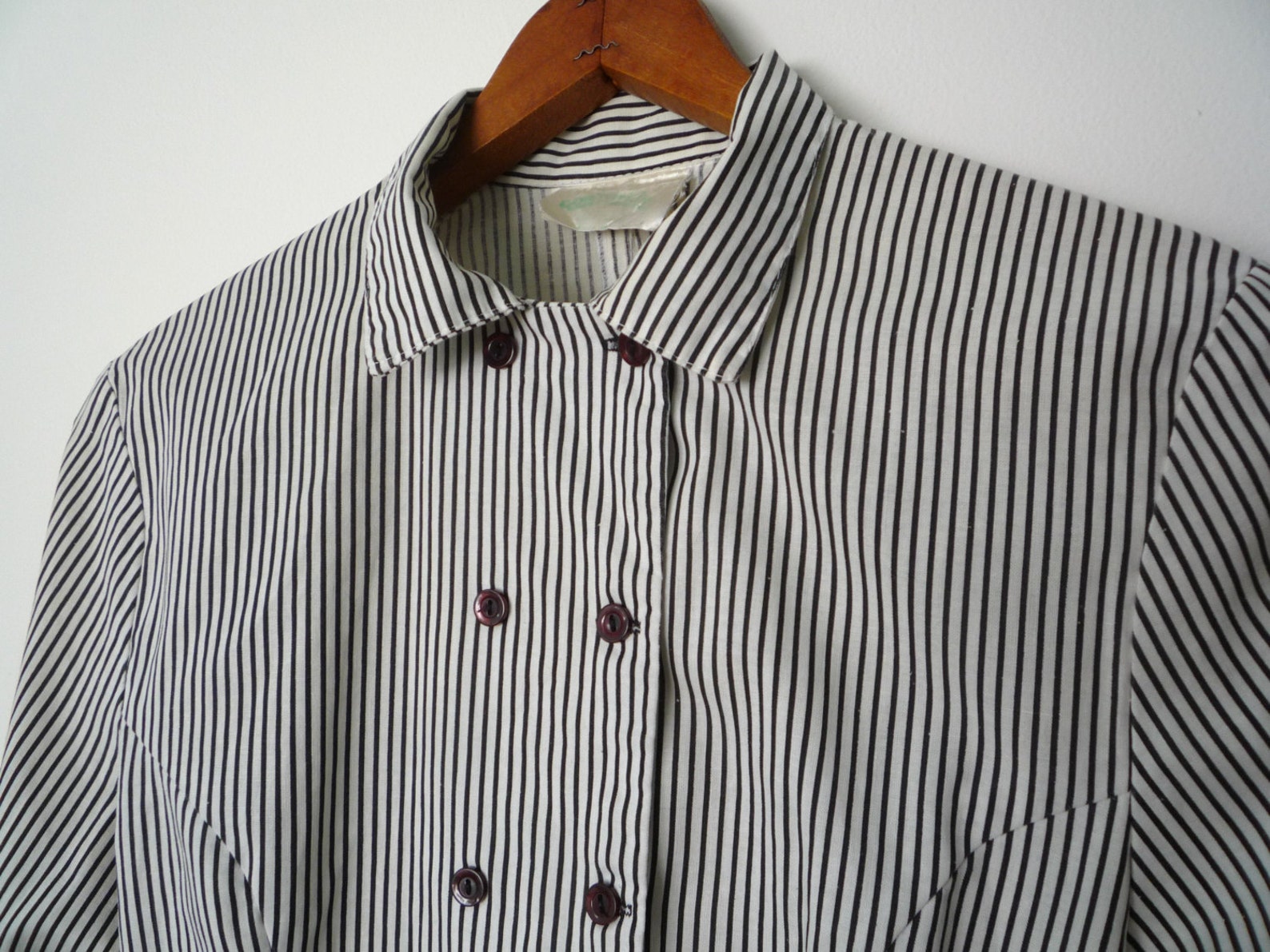 1980's British Striped Blouse - Etsy