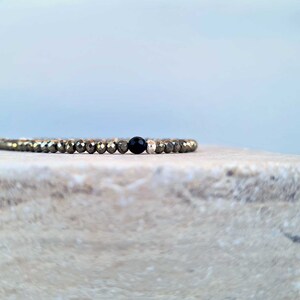 Pyrite Bracelet. Mens Gemstones Bracelet. Pyrite Bracelet for Man. Mens ...