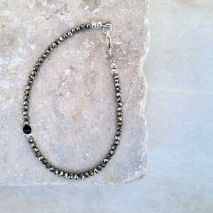 Pyrite Bracelet. Mens Gemstones Bracelet. Pyrite Bracelet for Man. Mens ...