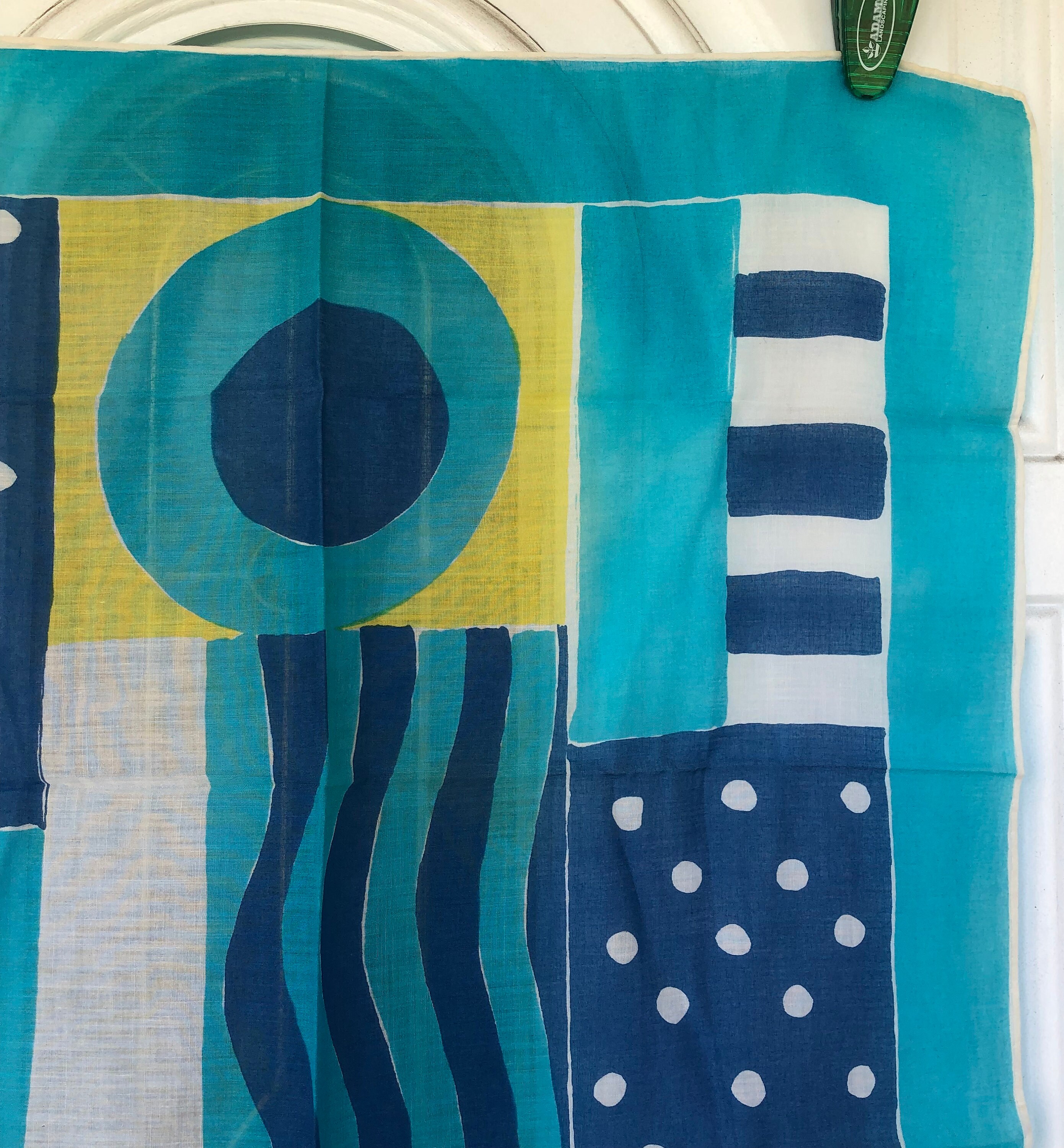 Scarce, Labeled in White 'ladybug Vera©' Royal Blue Yellow Silk Pop Art ...