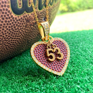 Gold BLING Authentic Football Necklace W/ Real Ball Real Football ...