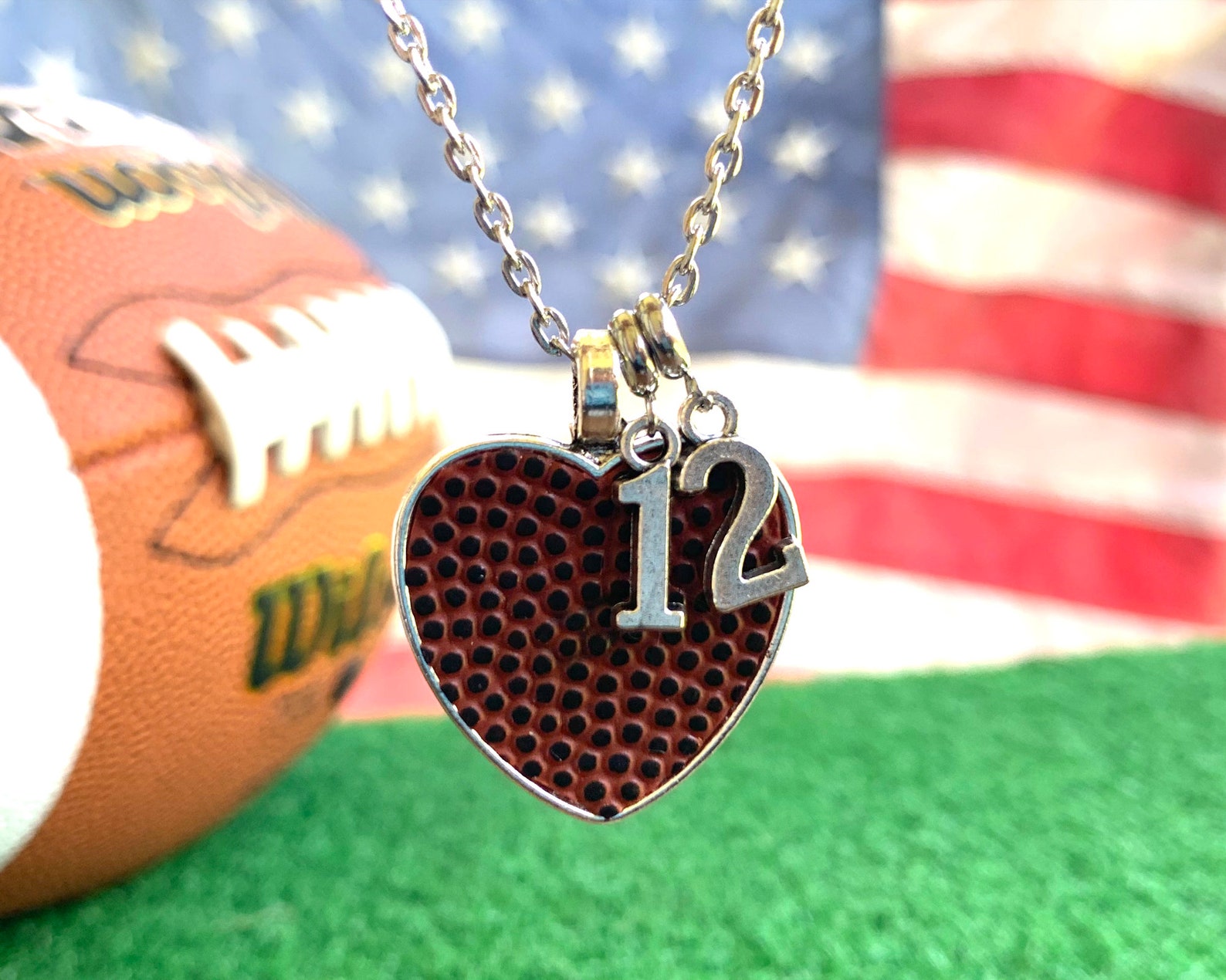 Authentic Football Necklace W/ Real Ball - Real Football Jewelry ...