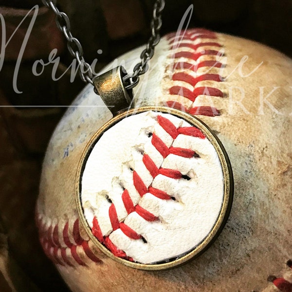 Baseball Necklace - Etsy