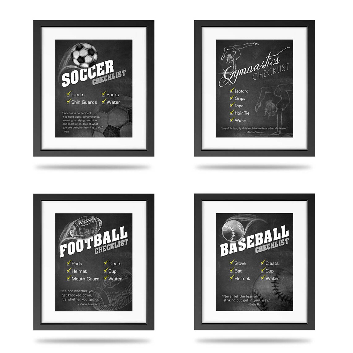 BASEBALL Sports Gear Checklist for Kids - 8"x10" Art for Digital ...