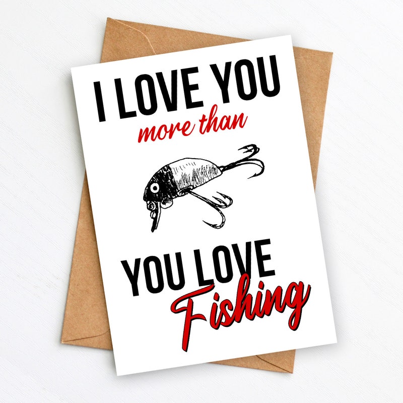 I Love You Fishing Card - Etsy