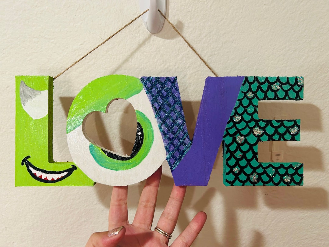 Mike Wazowski and Celia Mae Painting, Monsters Inc Inspired Sign - Etsy