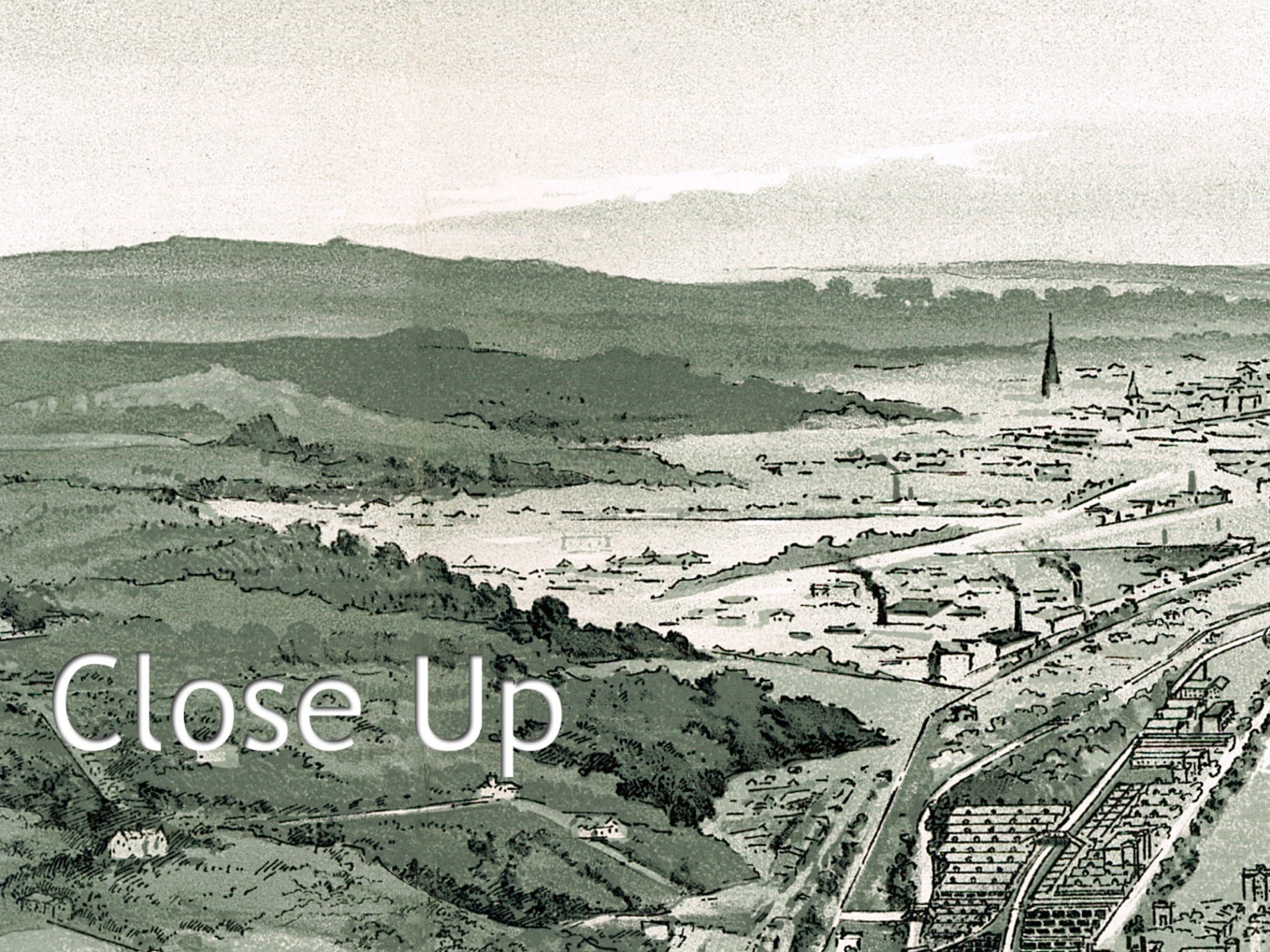 Bird's Eye View of Cincinnati - Ohio - 1900 - SKU 0245 - Etsy