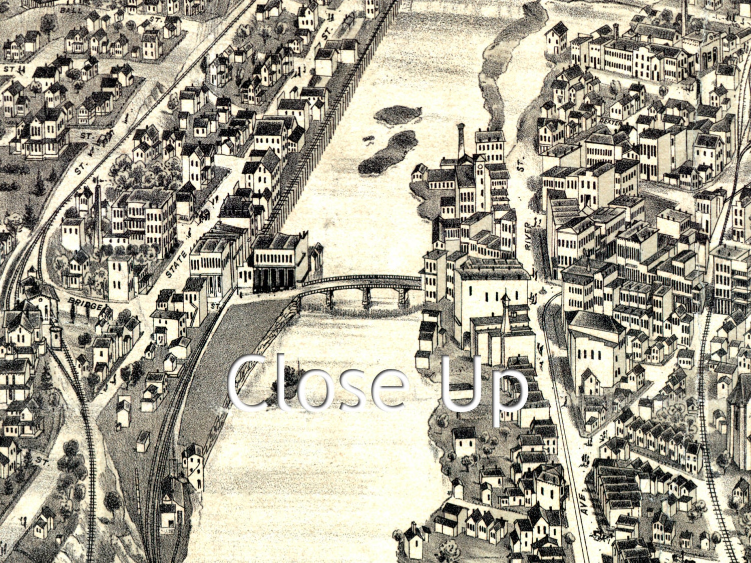 Bird's Eye View of the City of Elgin Illinois 1880 SKU 0289 - Etsy