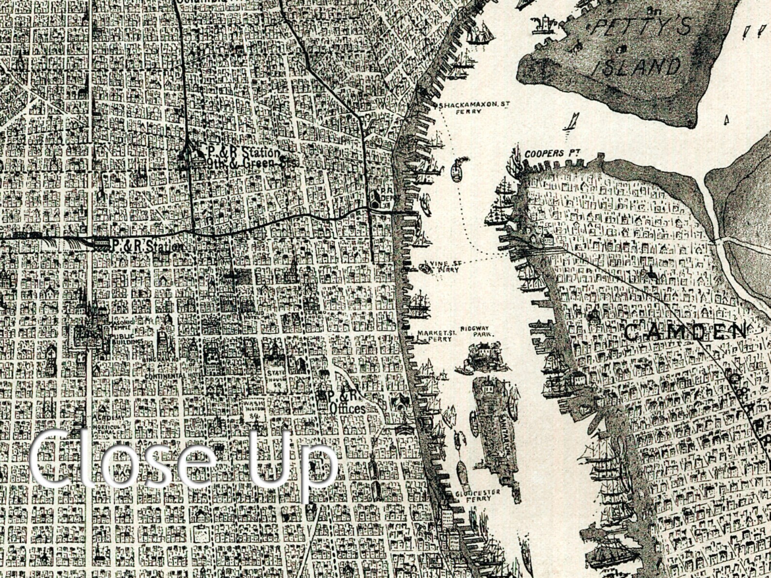 Birds Eye View of Philadelphia Pennsylvania 1870 SKU - Etsy