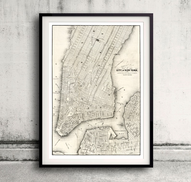 Map of the City of New York 1860 SKU 0274 - Etsy