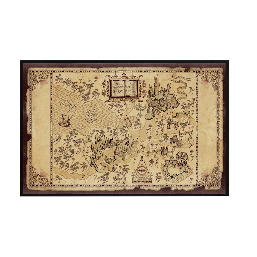 Map Hogwarts- the Wizarding World of Harry Potter - SKU 0062 - Etsy