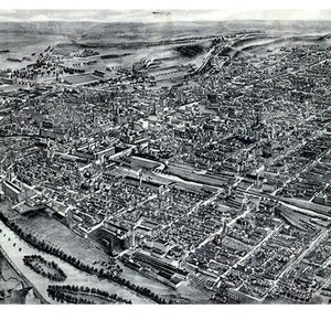 Bird's Eye View of Allentown Pennsylvania 1922 FREE SHIPPING SKU 0176 ...