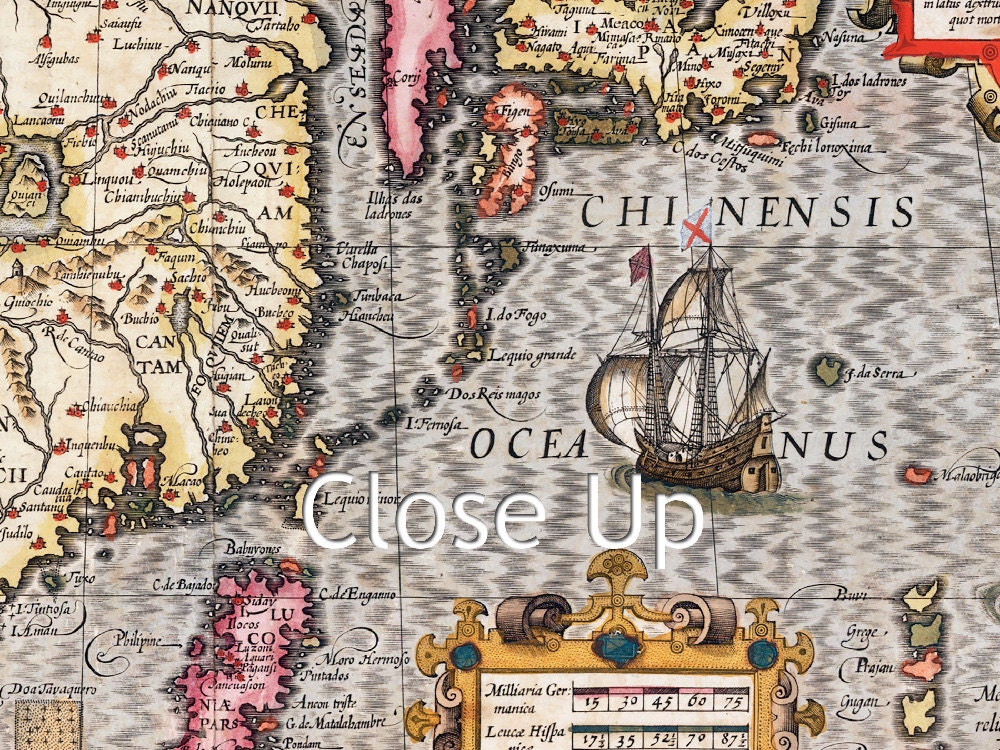 Map of China - Mercator - 1606 - SKU 0331 - Etsy España