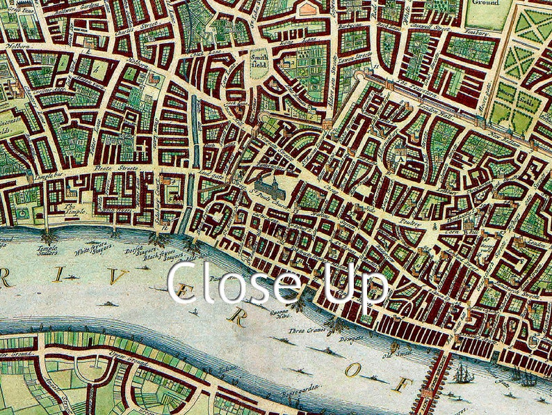 Plan of London - 1688 - SKU 0344 - Etsy