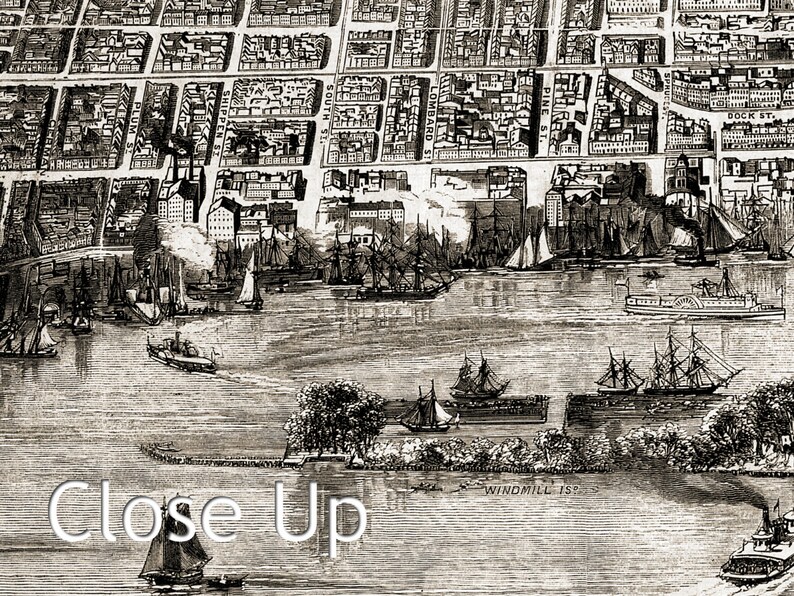 Bird's Eye View of Philadelphia Pennsylvania 1872 - Etsy