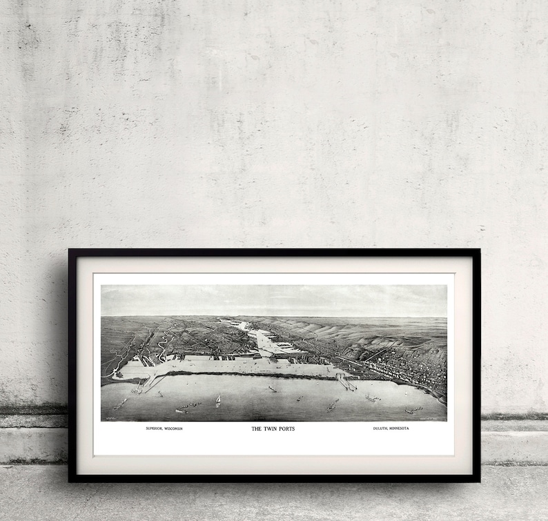 Bird's Eye View of Duluth Minnesota 1915 FREE - Etsy