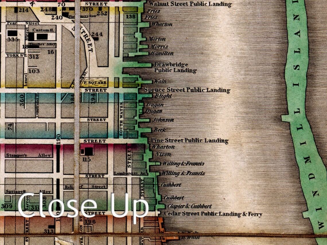 Map of Philadelphia Pennsylvania 1830 SKU 0204 - Etsy