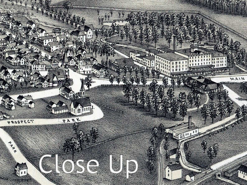 Bird's Eye of the City of Clifton Springs - New York - 1892 - SKU 0097 ...