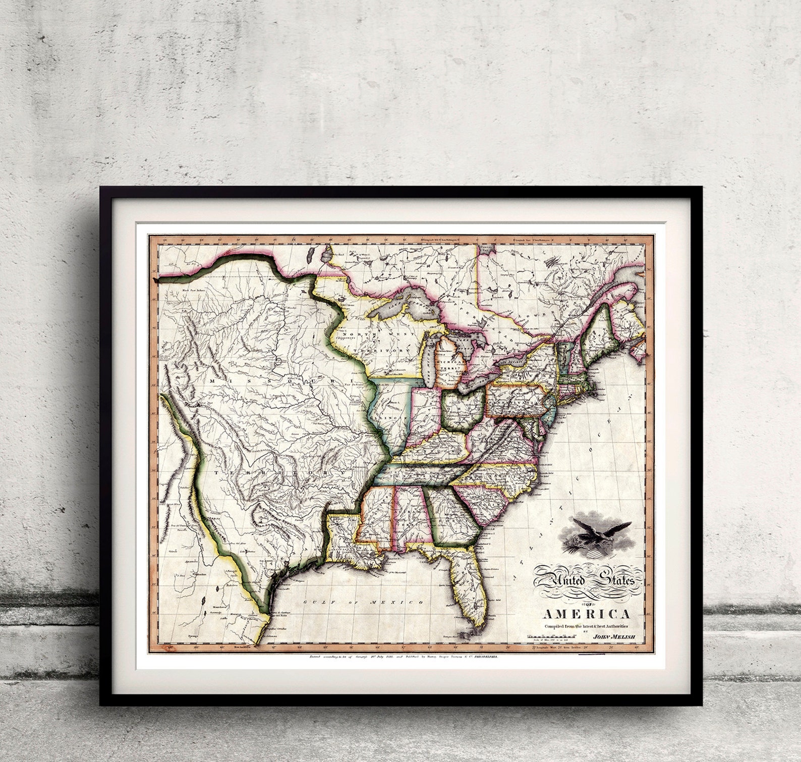 Map of the United States of America, by John Melish - 1818 - SKU 0259 ...