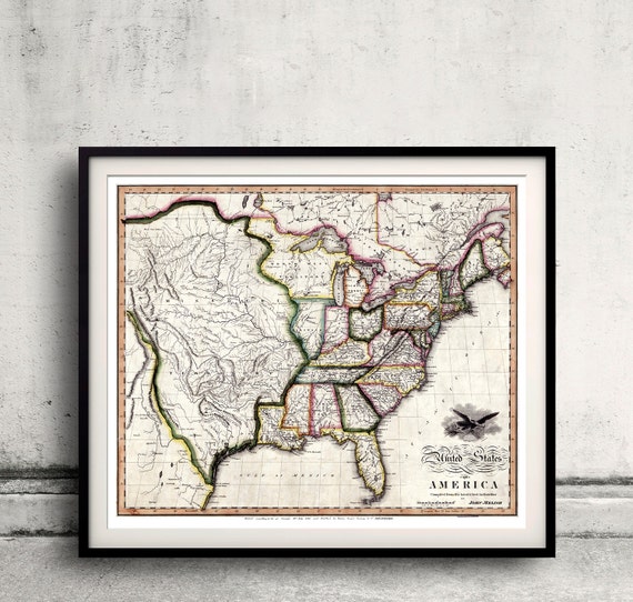 Map of the United States of America by John Melish 1818 - Etsy