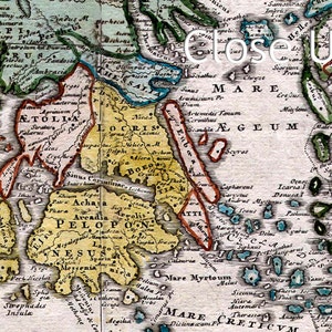 Map of Ancient Greece and the Eastern Mediterranean by Heirs Homann ...