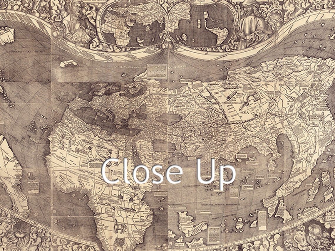 World Map of Martin Waldseemüller From 1507 the First Map With America ...