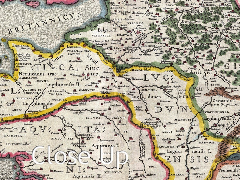 Map of France Gaul in Antiquity Geographicus Galliae Jansson 1657 SKU ...