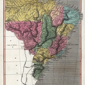 Map of Brazil 1822 SKU 0298 - Etsy