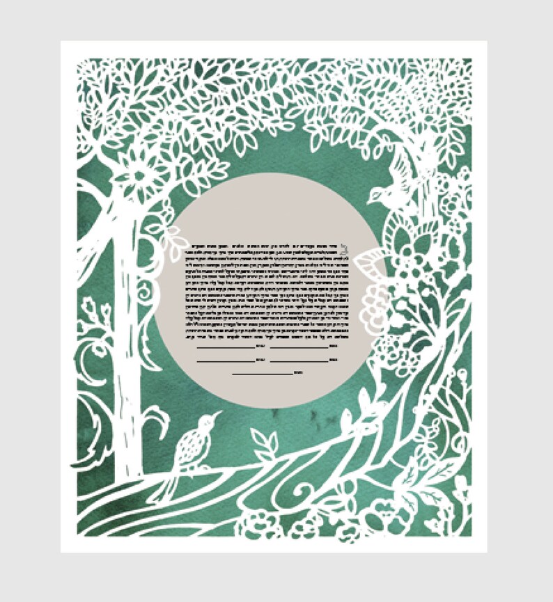Ecosystem of Love Papercut Ketubah - Etsy