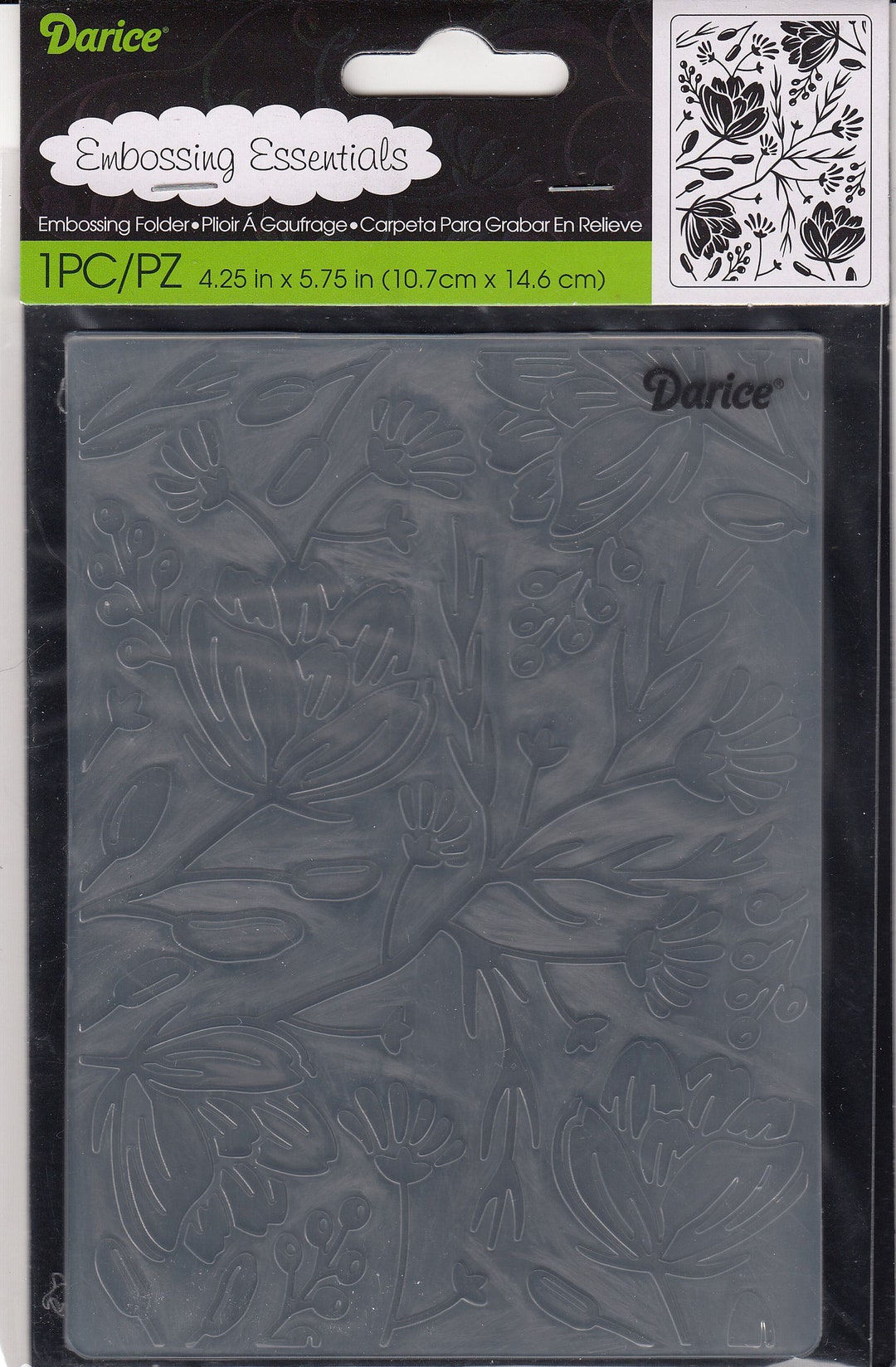 Flower Pod Background Darice Embossing Folder for Card Making and ...