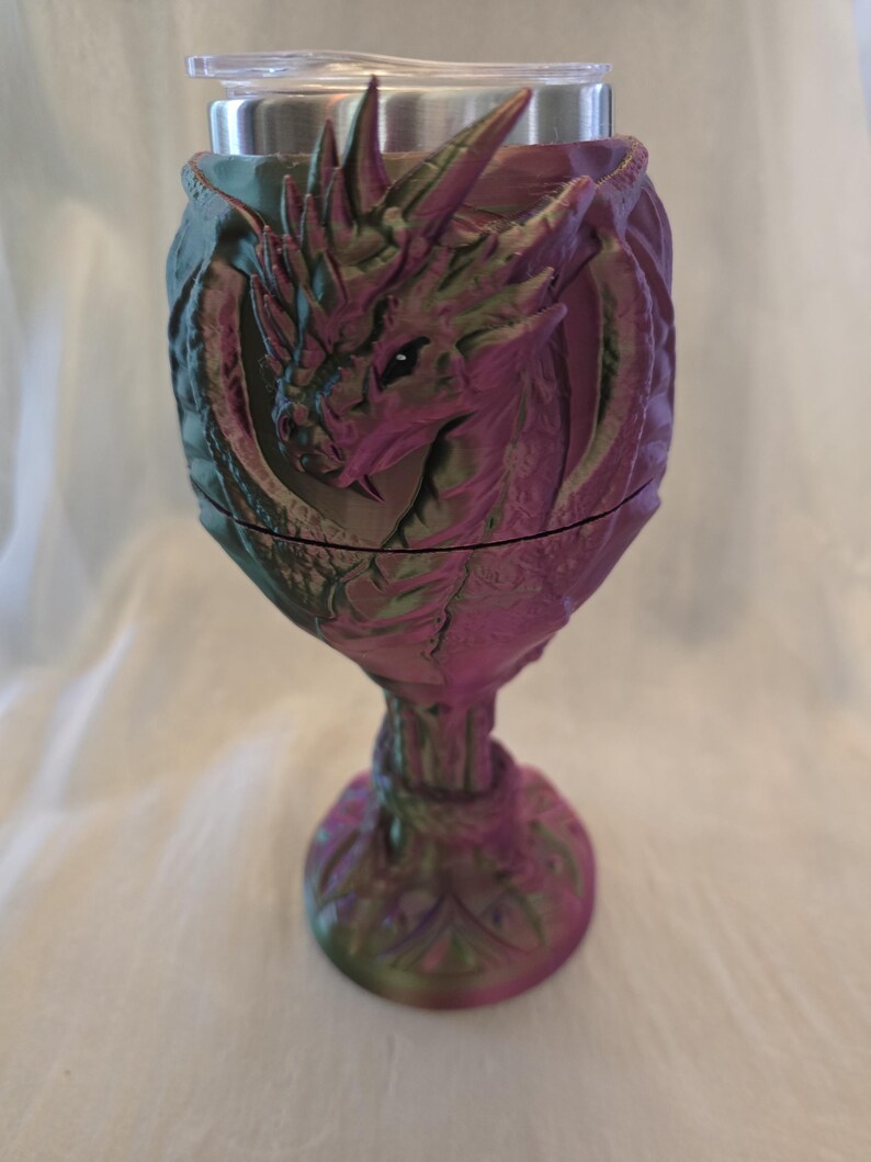 Dragonscale Goblet Chalice - in Any Color You Like - Metal Wine Tumbler Included - Etsy