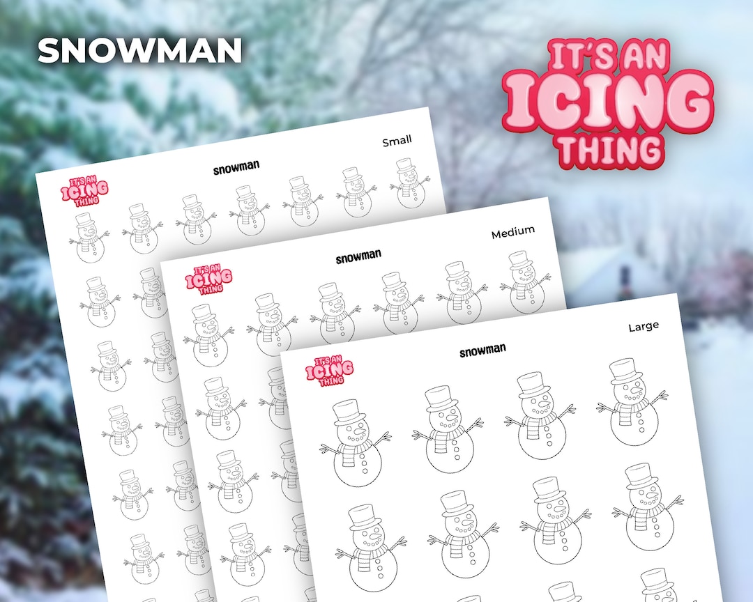 Snowman Royal Icing Transfer Sheets - Etsy