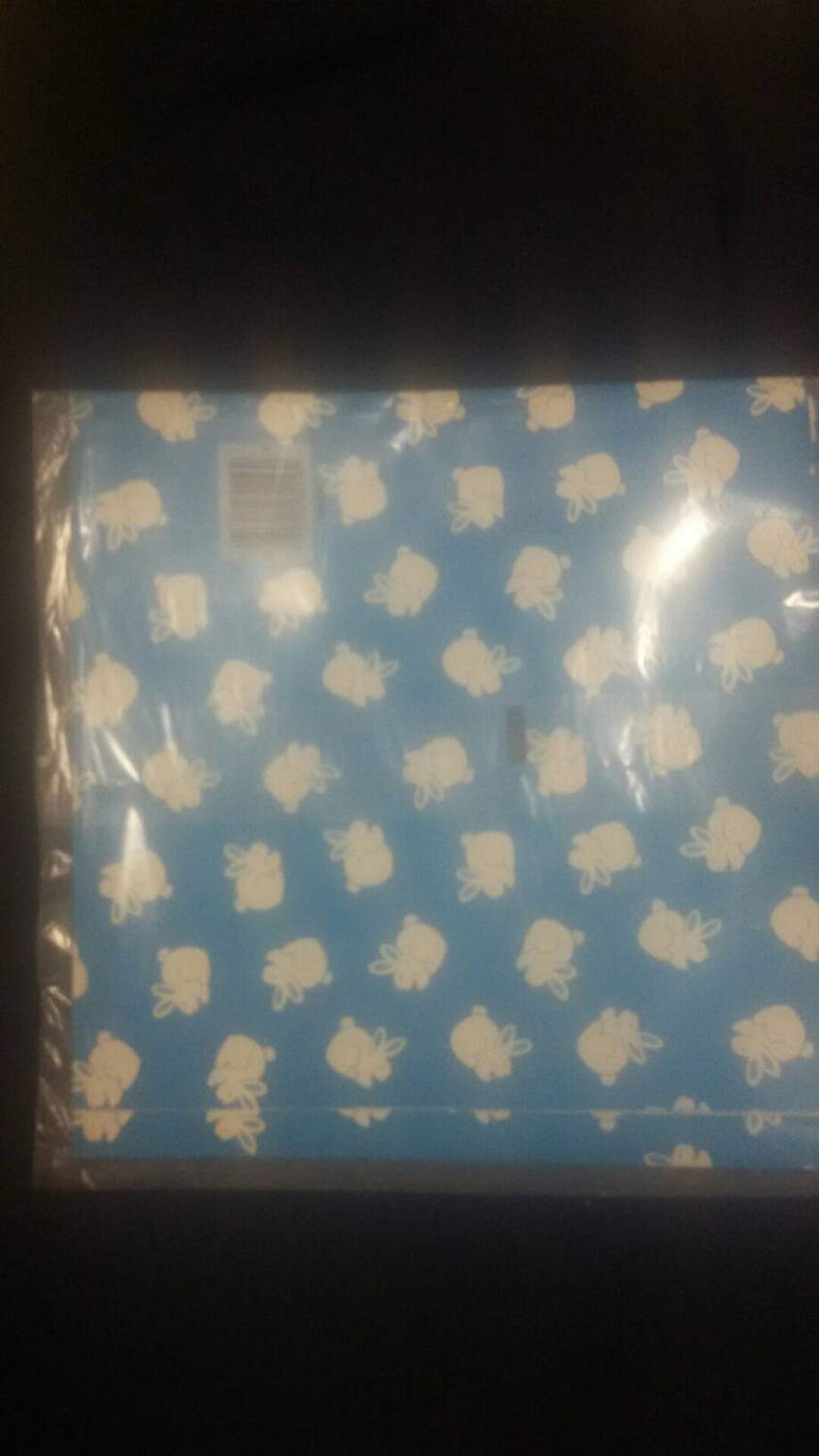 Bunny Gift Wrap. Bunny Rabbit Wrap. Crafting Scrapbooking. Blue & White ...