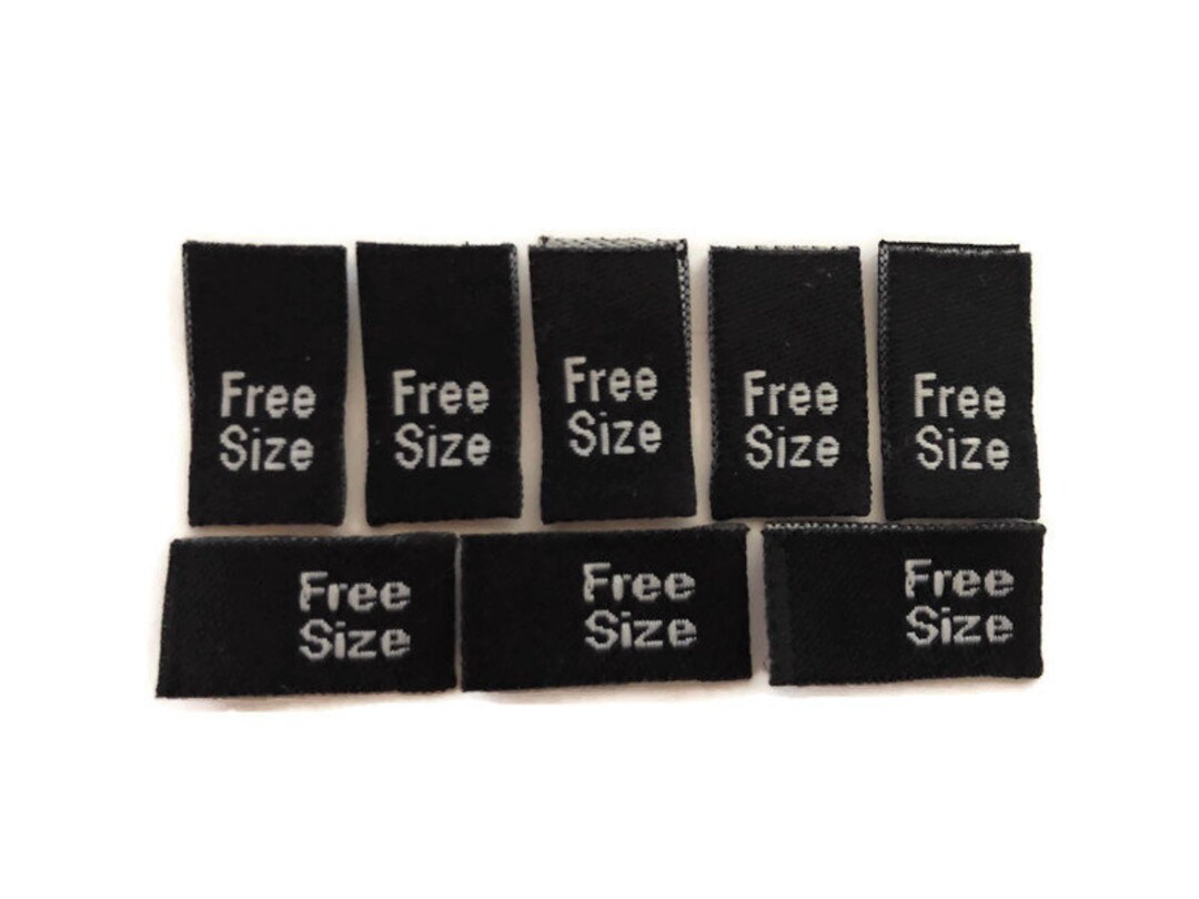 Black Woven Free Size Labels Tabs Clothing Garment Accessories - Etsy