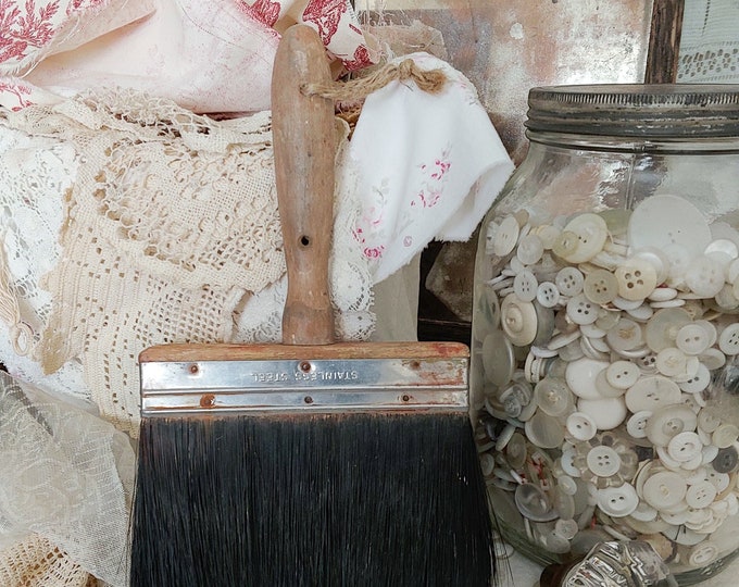 Vintage Paint Brush With Natural Bristles and Aged Antique Patina ...