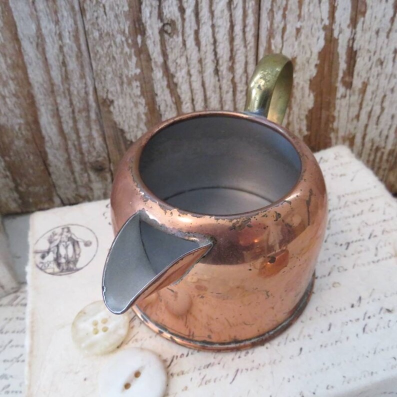 Vintage Copper Creamer and Sugar With Brass Handles Coppercraft Guild ...