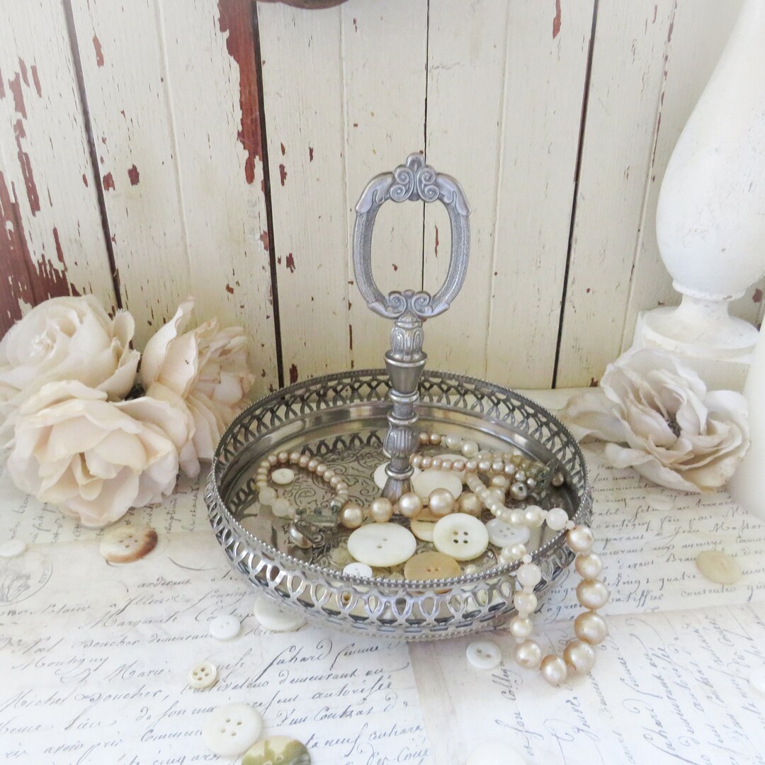 Vintage Silver Plate Condiment Caddy With Aged Antique Patina. French ...
